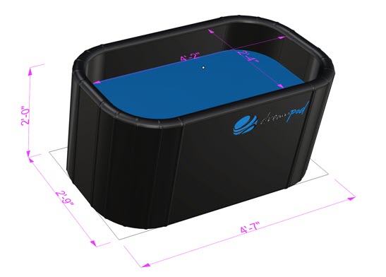 Dreampod Ice Bath FLEX - Inflatable and Portable PVC Ice Pod with Chil ...