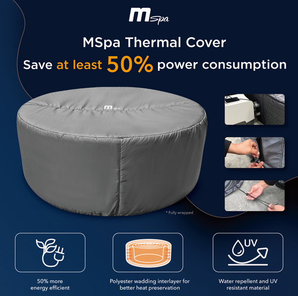 MSpa Thermal Cover For Frame Tribeca Hot Tub Bubble Spa – Vitality Stride